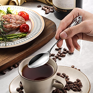 Silverware Set Service for 4, 20-Piece Premium Stainless Steel Flatware Set Includes Fork Spoon Knife, Gorgeous Cutlery Set, Anti-Rust Kitchen Utensils Set, Silver, Poylim