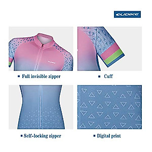 Women's Cycling Jersey Short Sleeve Ladies Cycling Tops Quick Dry Bike Shirts for Women