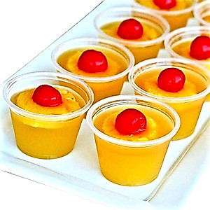 [400 Count -1oz] Disposable Plastic Shot Glasses,Clear Small Cups,Condiment Cups,CondimentsTasting, Sauce, Dipping, Samples Cups