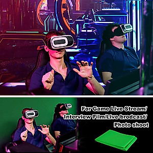 CPLIRIS 10x20ft Green Screen Backdrop for Photography, Chromakey Large Green Screen Pure Polyester Collapsible Green Fabric for Photoshoot, Game Live Steaming，Video Conference