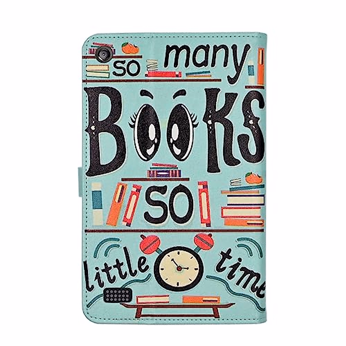 YOYOYX Case for Amazon Kindle Fire 7 Tablet 9th/7th Generation 2019/2017 Release, Slim Protective Case PU Leather Folding Stand Shell Shockproof TPU Back Cover, Book Lover Quotes