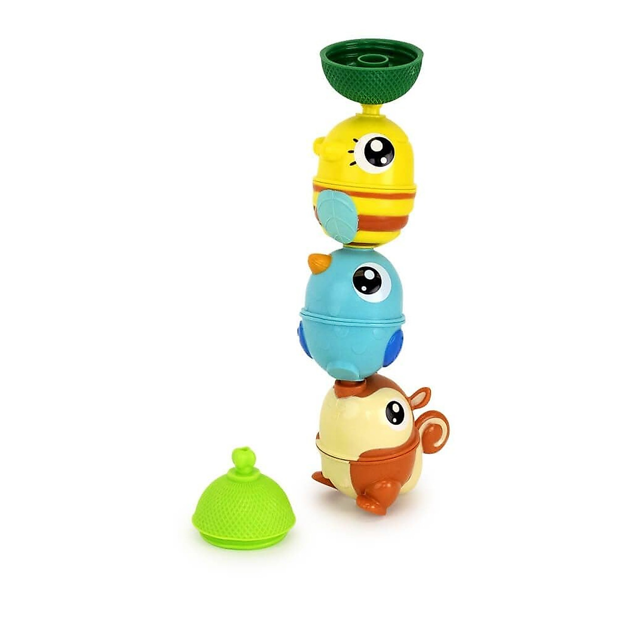 Lalaboom My First Step-by-Step Developmental Sensory 21 Piece Character Bead Activity Set – Pop, Twist, Mix, and Stack— Montessori Method STEM Focus – Dishwasher Safe - Ages 10 Months+ - BL220