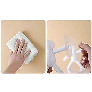 Giroayus Punching-Free Villain Storage Rack The Kitchen Toilet Receive Shelf，Floating Shelves Bathroom Wall Mounted Shelf (White, 4pc)