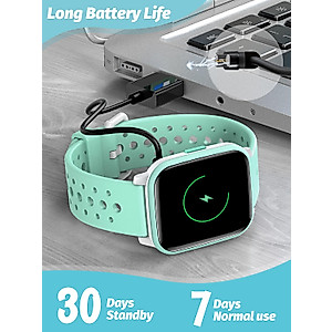 Butele Kids Smart Watch Girls Boys, Smart Watch for Kids Game Smart Watch Gifts for 4-16 Years Old with Sleep Mode 20 Sports Modes 5 Games Pedometer Birthday Gift for Boys Girls (A-Green)