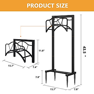 Garden Hose Holder Freestanding Outdoor - Heavy Duty Water Hose Holders for Outside,Metal Hose Stand with 4 Spikers,Hose Hanger Free Standing,Hose Storage for Outside,Holds 150-feet Hose,Black