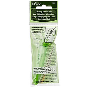 Clover Chibi darning Needles, 6.2" Height x 2.1" Length x 0.8" Width, Blue/White