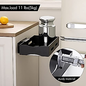 KES Under Sink Storage for Kitchen Bathroom, Pull Out Under Kitchen Sink Organizers and Storage, Space Saving Sliding Under Sink Organizer Matte Black, KPO502B-BK