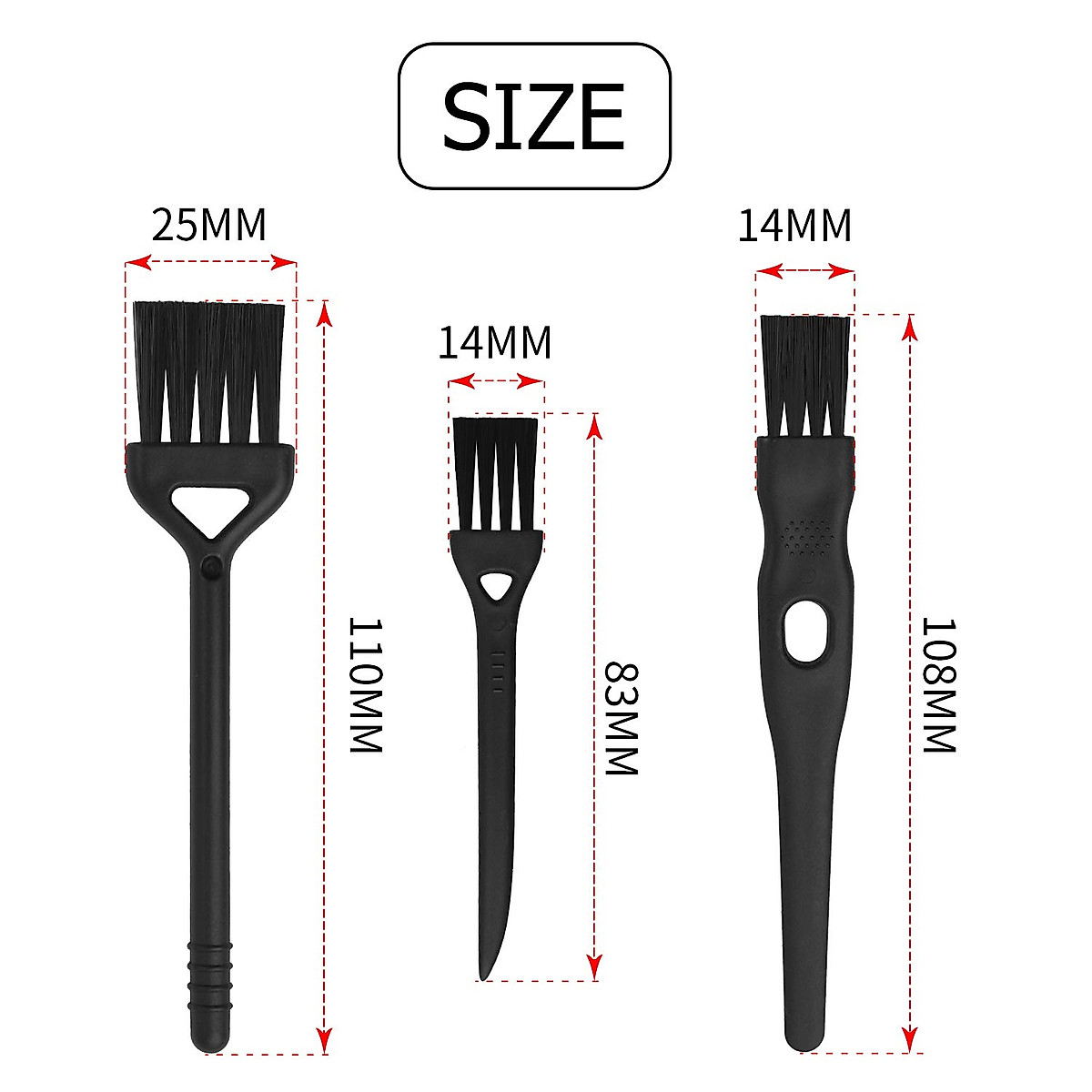 15pcs Electric Shaver Razor Cleaning Brushes Razor Cleaner Set Nylon Bristles Cleaner Brush,3 Styles