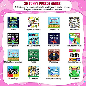 Kids Smart Watch Gift for Girls Age 4-12, Smart Watch for Kids Boys Girls Toys for Kids with HD Touchscreen 20 Puzzle Games Camera Video, Music Player, Alarm Clock Calendaring (Purple)