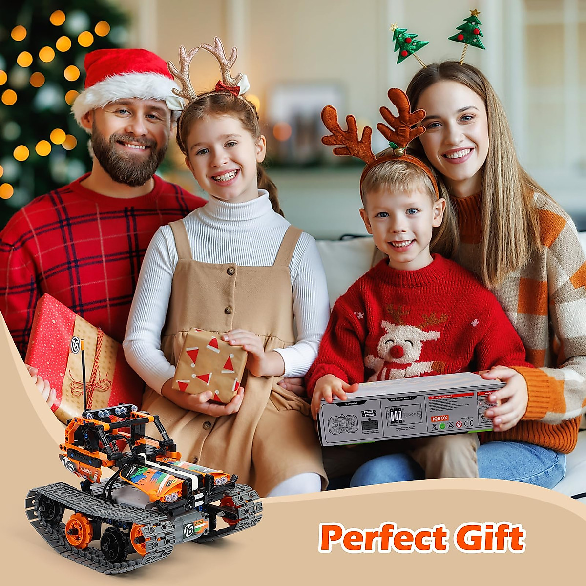 IQBOX Building Toys STEM Robot Kit for Kids Ages 8-12, Remote Control Erector Sets Engineering Robotics Kits, Educational Birthday for Boys & Girls 5-7 9 10 11 13 14+ Year Old