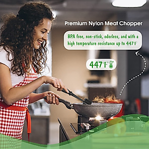 Meat Chopper, Ground Beef Masher – Useful Kitchen Gadgets, Multifunctional Chopper for Ground Beef, Hamburger Meat, Mashing Potato, Safe Kitchen Accessories, Heat Resistant Nylon, Non-Stick Cookware