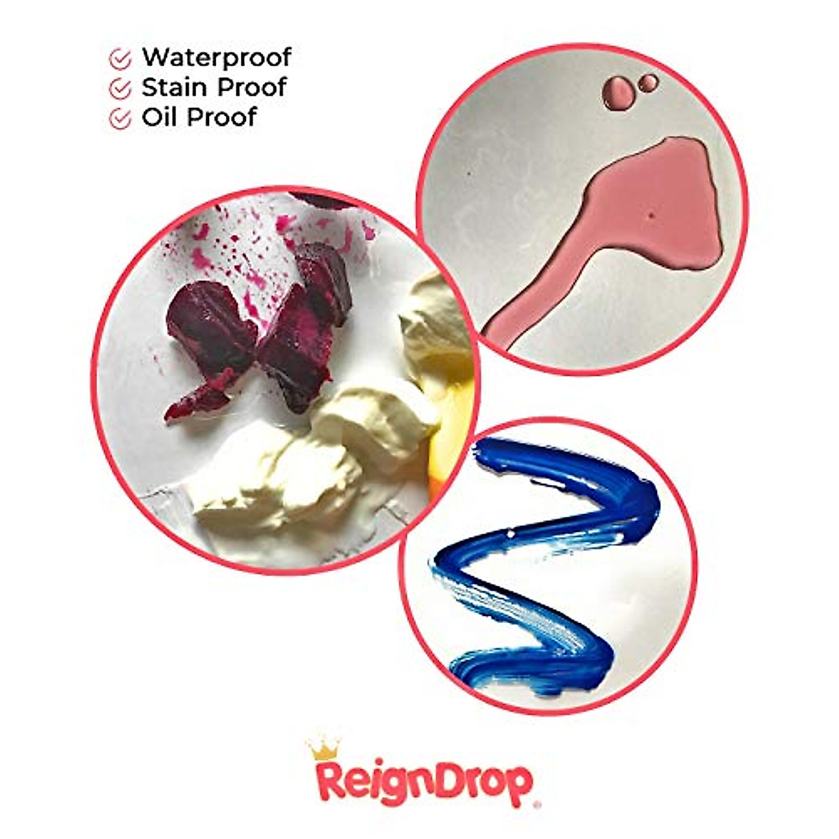 Baby Splat Mat 54" Large - Clear Non-Toxic Floor Splat Mat for Under High Chair and Table Cover, Anti-Mess Mat, Easy to Clean - for Arts ,Crafts, Protector for Pets, Cat or Dog (Clear Round)