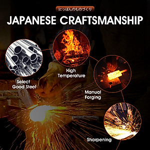 Huusk Small Meat Knife with Bottle Opener Bundle with Full Tang Kitchen Knife