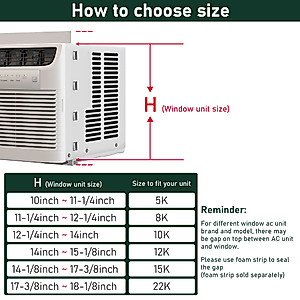 Flehomo Window Air Conditioner Side Panels with Frame, Adjustable Insulation AC Side Panel for 5,000 BTU Window AC Unit, Frame Included