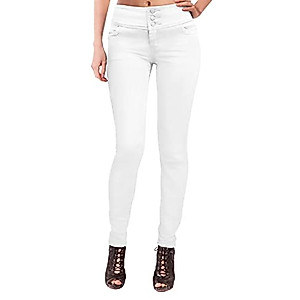 Women's Butt Lift V3 Super Comfy Stretch Denim Jeans P45075SK White 11 Long