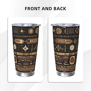 WXZYFP Car cup (single silver rim), can use a straw or drink directly, easy to use.Bohemian style