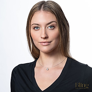 Bling For Your Buck Sterling Silver Chain Necklace for Women and Men | Thin Italian Box Chain 0.7mm 925 Silver Necklace Chain | Choose Length 14 inch - 40 inch | 22 inch Size