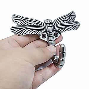 Decorative Dragonfly Hooks - Dragonfly Coat Towel Robe Bathroom Wall Animal Hooks Outdoor(Pack of 4)