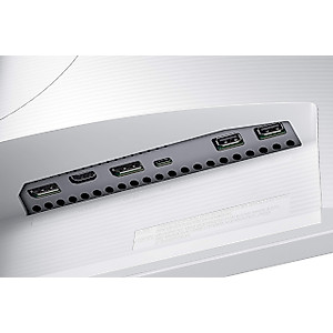 SAMSUNG SH850 Series 24-Inch WQHD (2560x1440) Computer Monitor, Display Port, HDMI, USB-C, Height Adjustable Stand, 3 Yr WRNTY (LS24H851QFNXZA), White