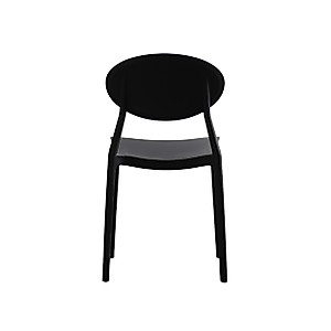 Christopher Knight Home Brynn Outdoor Plastic Chairs (Set of 2), Black