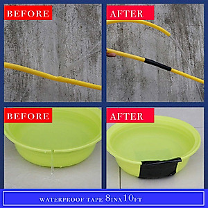 ZAUXO (4INx10FT) Seal Tape, Waterproof Tape, Leak Seal Tape, Waterproof Seal, Rubberized Sealer, Leak Stopper, Rubberized Tape