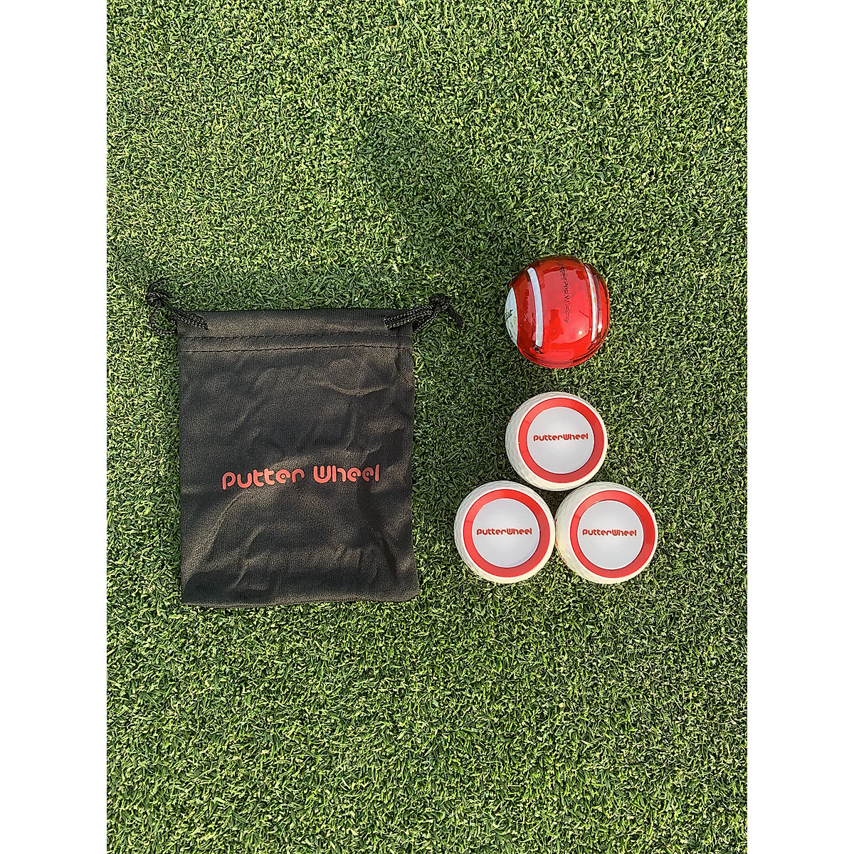 PutterWheel Golf Ball Putting Training Aid (3 Pack) – Golf Training System For Practice Green or Mat - Golf Putting Accuracy Trainer with Instant Feedback