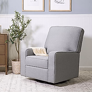 DaVinci Perry Swivel Glider in Misty Grey, Greenguard Gold Certified