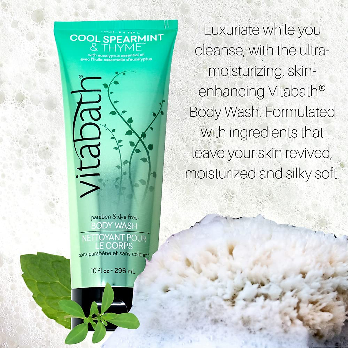 Vitabath Body Wash, Cool Spearmint & Thyme, 10 Fluid Ounce