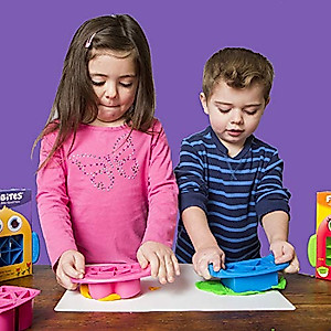 FunBites Set of 3 Food Cutters, Green Squares, Pink Hearts, Blue Triangles