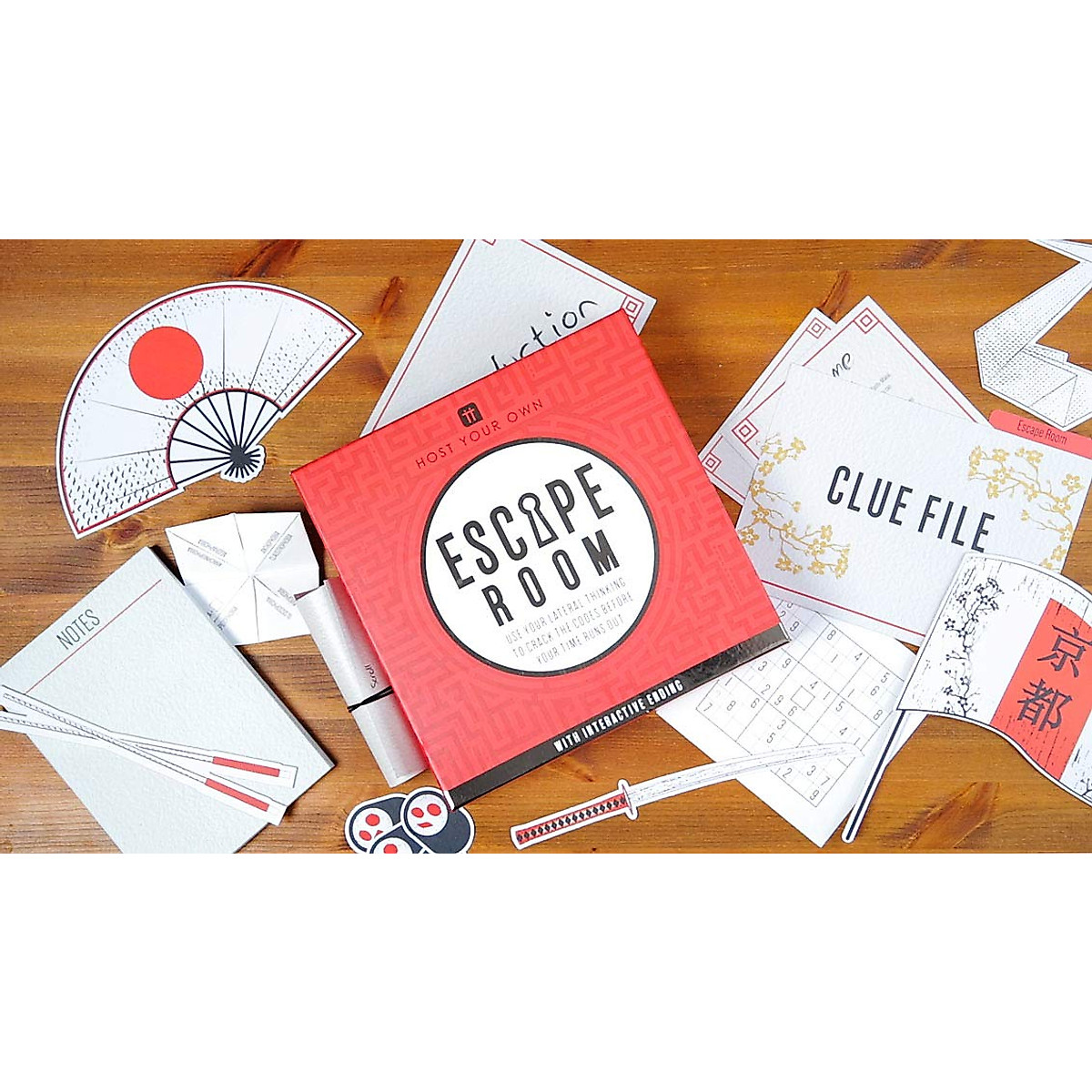 Talking Tables Escape Room Game at Home | Host Your Own Games Night | Japanese Themed | Interactive Ending | for Birthday Party, After Dinner Parties, Entertainment, Adults, Teenagers (Host-Escape)