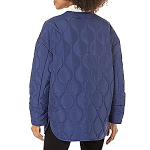 The Drop Women's James Quilted Loose Jacket, Navy, M