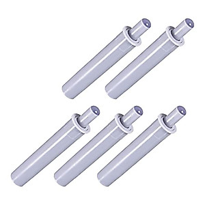 METALLIXITY Damper Buffers Push (2.36"x0.36") 5Pcs, Plastic Cabinet Push Latches Soft Quiet Close - for Door Drawer, Home Decoration, Gray