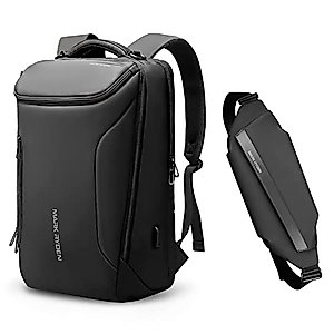 MARK RYDEN Water-proof Business laptop Backpack Fits 17.3'' Laptop&Chest Bag Slim Crossbody Bag Waterproof Cycling Travel Daypack