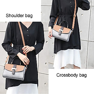 zhongningyifeng Crossbody Purse for Women Shoulder Bag Leather Waterproof Retro Fashion Handbag Small (black)