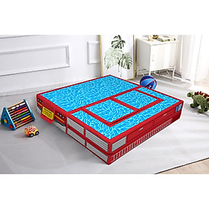 fond + found Kids Couch Sofa, Modular Toddler Couch, Convertible Kids Couch, Fire Truck-Themed Modular Sofa for Boys and Girls, Sofa Bed for Bedroom