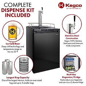 Kegco K309B-1 Keg Dispenser, Black