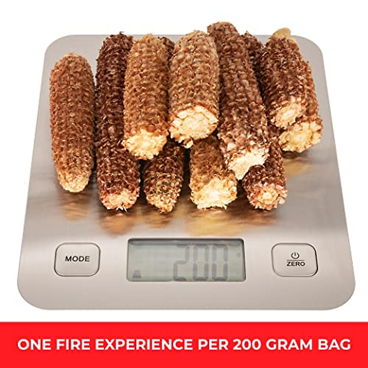 FIRECORN Fire Starter - All Natural Instant Firestarter for BBQ, Campfire, Pizza Oven, Firepit, Charcoal, Briquette - 1 Bag (200 Grams)