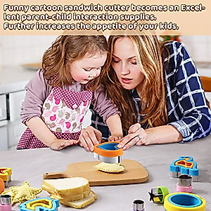 TUNIKO 31PCS Kids Sandwich Cutter and Sealer Set, Uncrustables Sandwich Shape Maker, DIY Cookie&Pie Mold for Kids, Fruit Vegetable Shape Cutters for Boys Girls School Bento Lunch Box,Bread Shape
