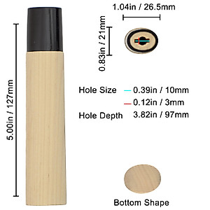 Knife Handle Japanese Chef Knife Repair Handle Knife Natural Wood Handle Replacement Nakiri Deba Yanagiba (Nakiri-1)