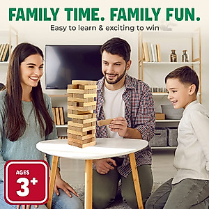 CoolToys Timber Tower Wood Block Stacking Game – Original Edition (48 Pieces)