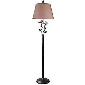 Kenroy Home 32240ORB Ashlen Floor Lamp with Oil Rubbed Bronze Finish, Rustic Style, 58.75" Height, 15" Width, 15" Depth