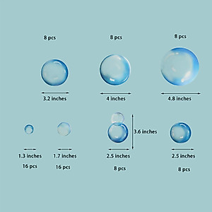 Blue Bubble Gadget Cutout Mural Sticker Background Home Decor Party Decoration for Ocean Coral Reef Mermaid Under The Sea Poolside Home Bath Kid's Bedroom Playroom Wedding Birthday Party Baby Shower