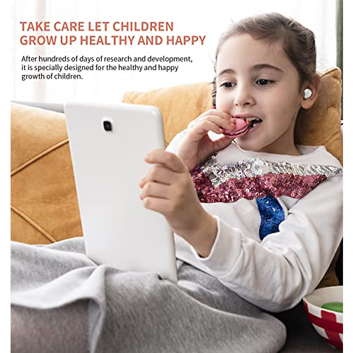 AMAFACE Pink Wireless Earbuds, Sport Bluetooth Earbuds with Microphone - Touch Control, Single/Twin Mode, Noice Cancelling for Kids Adult Small Ears(with 3 Ear Tips)