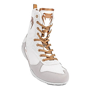 Venum "Elite" Boxing Shoes - White/Gold