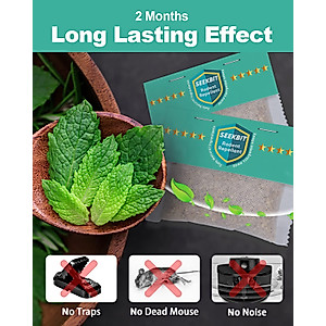 SEEKBIT Rodent Repellent, Large Peppermint Oil Repels Mice and Rats Squirrel and Other Rodents, Rat Mouse Repellent for Indoor Outdoor Attic RV Car Engines, Mouse Deterrent Keep Mice Out, 7 Pack