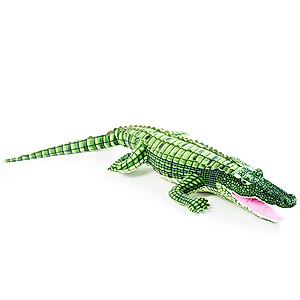 ERDAO Alligator Plush,Realistic Large Crocodile Stuffed Animal Toys,39.3 inches,Green