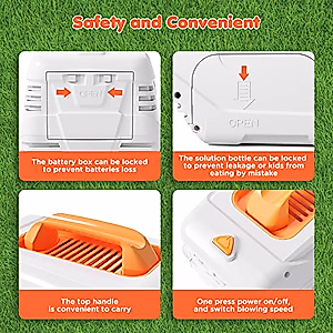 OSIMILY Bubble Machine, Automatic Bubble Blower, 20000+ Bubbles Per Minute Bubbles Toy for Toddlers Battery Operated Bubble Machine Bubble Toys for Indoor Outdoor Birthday Party(White)