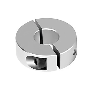 (Pack of 4) Split Shaft Collar Bore 25mm, Aluminum Alloy Two Halves Clamping Collar for Shaft, 45mm OD, 12mm Thickness, with M5 Set Screws