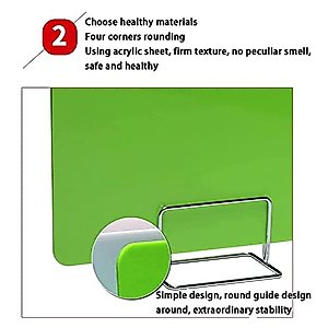 Office Desk Bezel Desk Partition Acrylic Screen Board Desktop Partition Board Exam Bezel Mobile Screen Clip (Color : Matte Transparent, Size : 30 * 50cm)