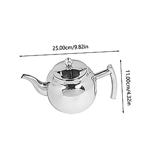 FUNOMOCYA 1pc Stainless Steel Teapot Tea Strainer Heating Teakettle for Gas Stove Tea Kettle with Filter Coffee Espresso Machine Tea Infuser Teapot Espresso Maker Pot Home Espresso Machine
